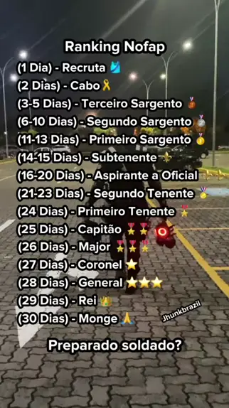 Ranking #nofap no ar! Está preparado Soldado? #nofapseptember # ...