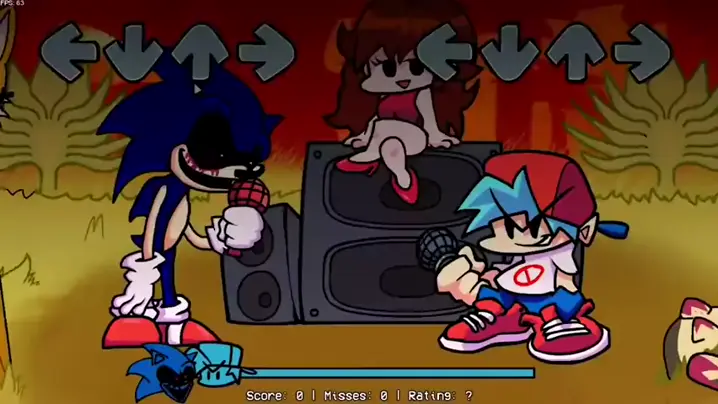 Jogo · FNF: Sonic Over Boyfriend (BF, Friday Night Funkin☕️ Descubra o ...